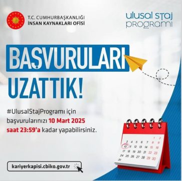 Ulusal Staj Programı Başvuruları Uzaltıldı! | Civil Engineering